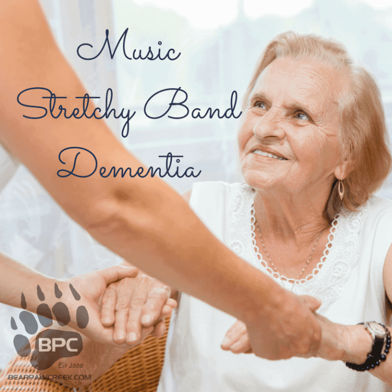 Stretchy Band Movement Prop, Music, and Dementia Eldercare