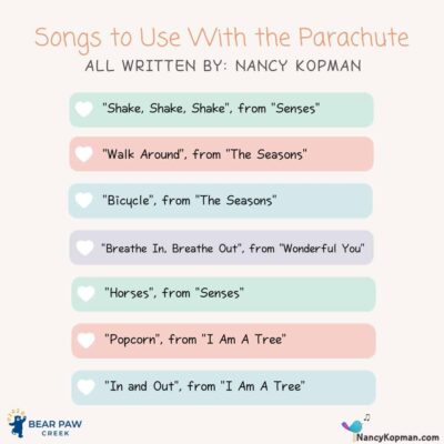 Best Parachute Activities and Songs - Bear Paw Creek