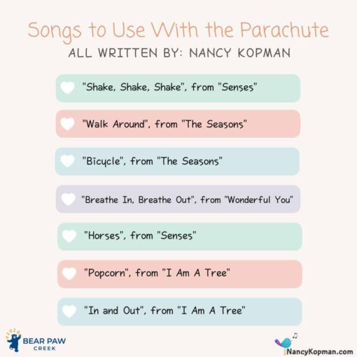 Best Parachute Activities and Songs - Bear Paw Creek